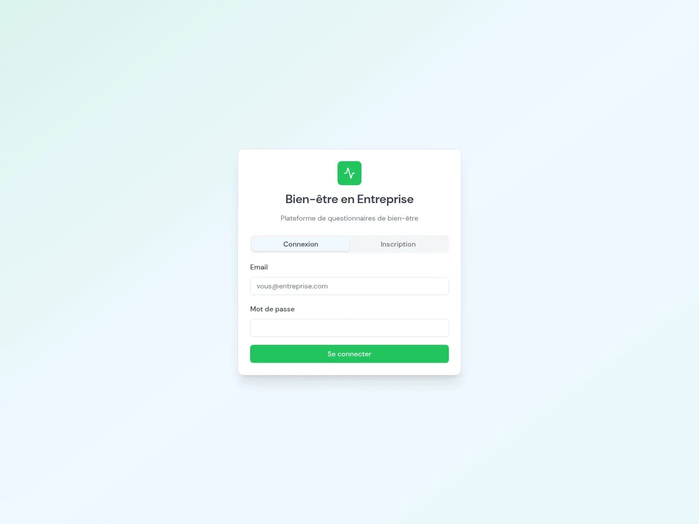 Entreprise Well-being Questionnaire Platform