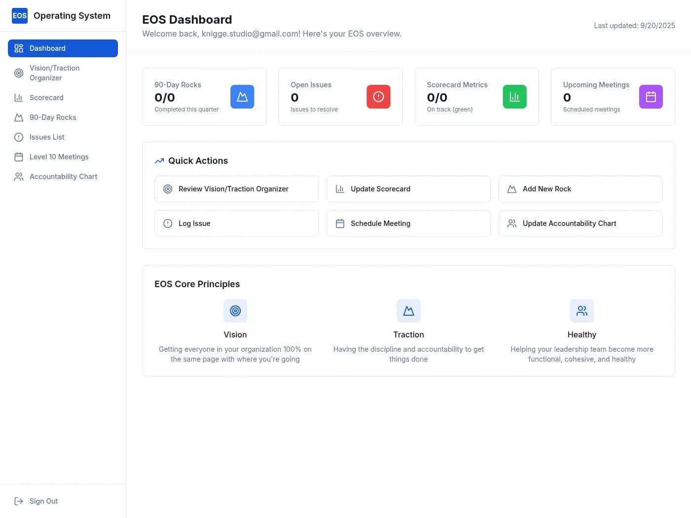 EOS Operating System App