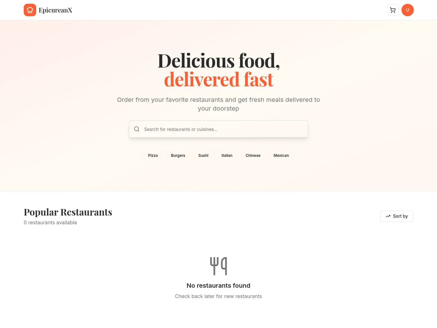 EpicureanX: Next-Gen Full-Stack Food Delivery Platform