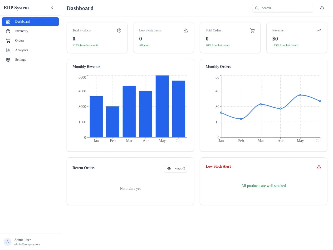 ERP Inventory and Order Management System