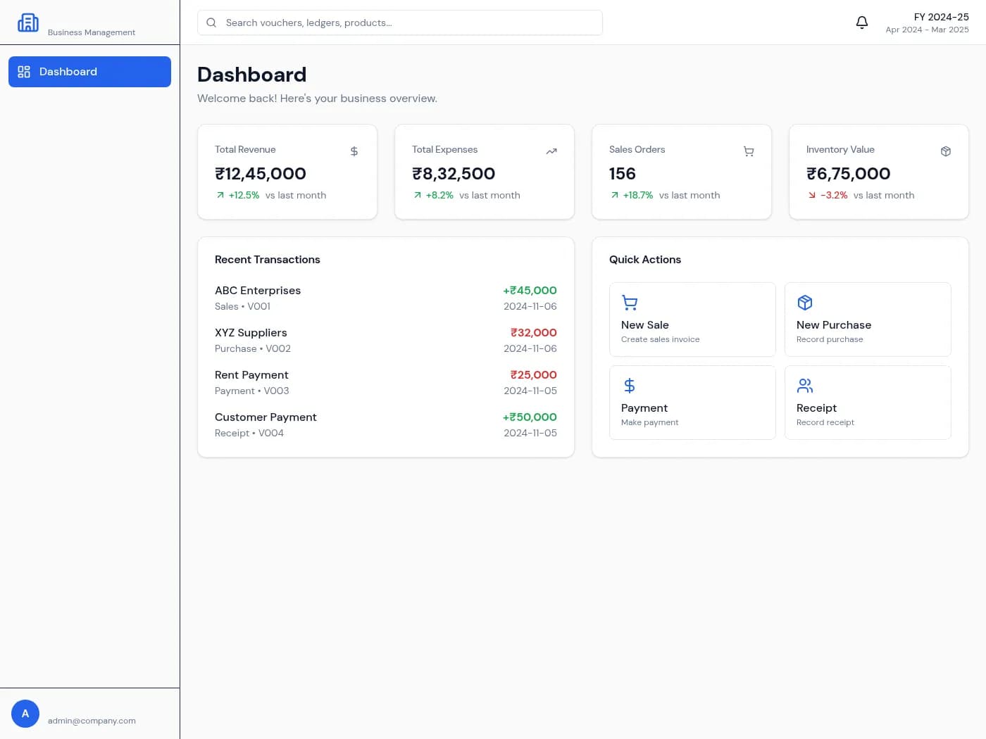 ERP Desktop Application Inspired by Tally