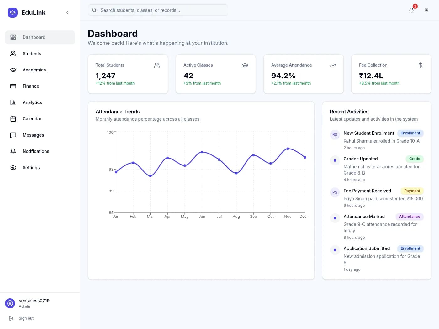 ERP-Based Integrated Student Management Platform