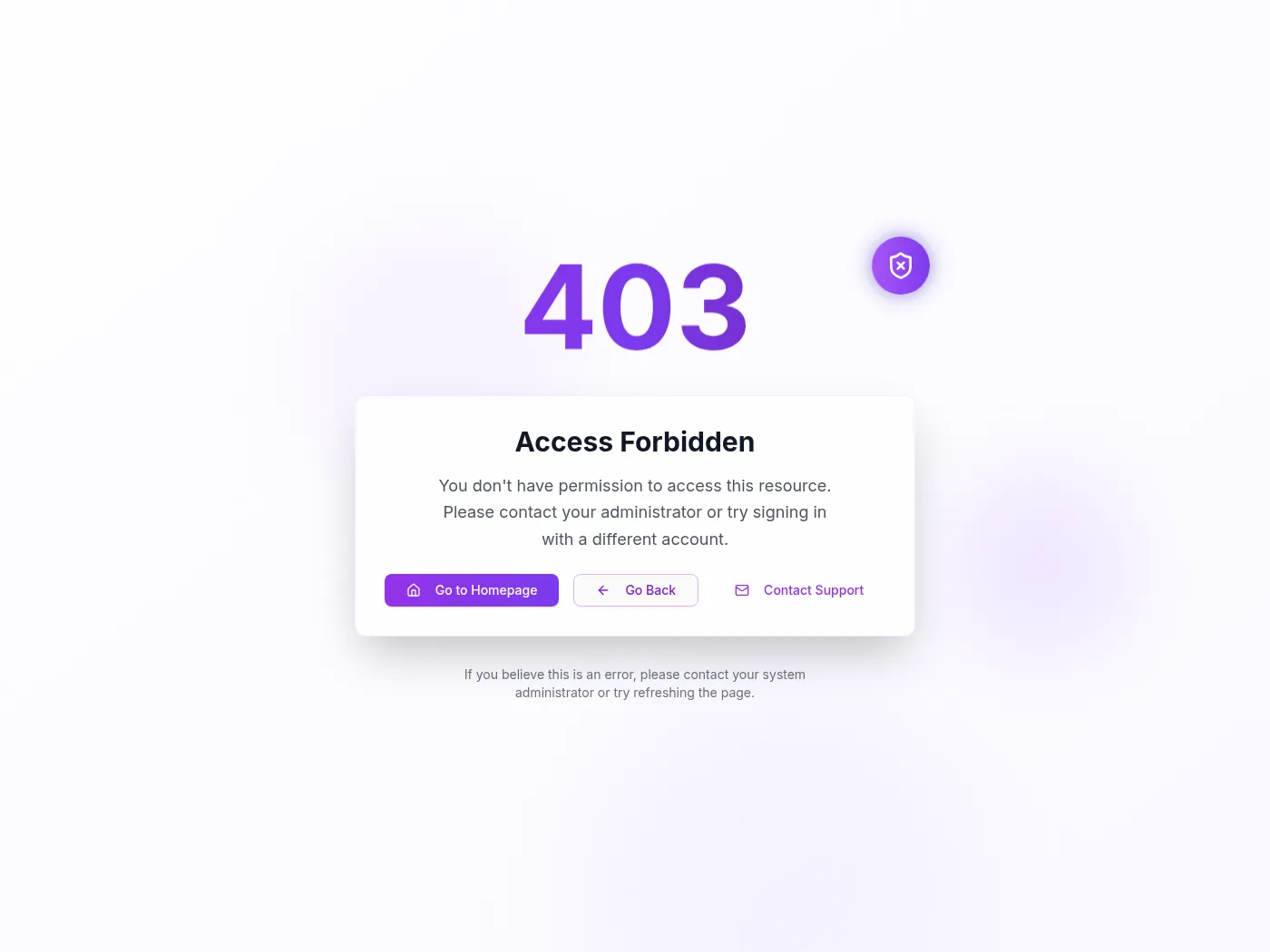 Elegant 403 Error Page Component