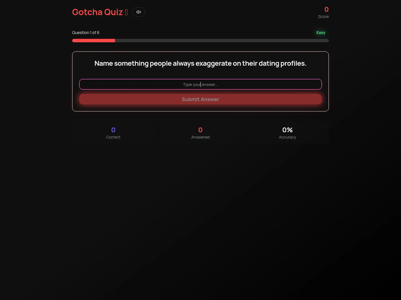 Escalating Gotcha Quiz Game