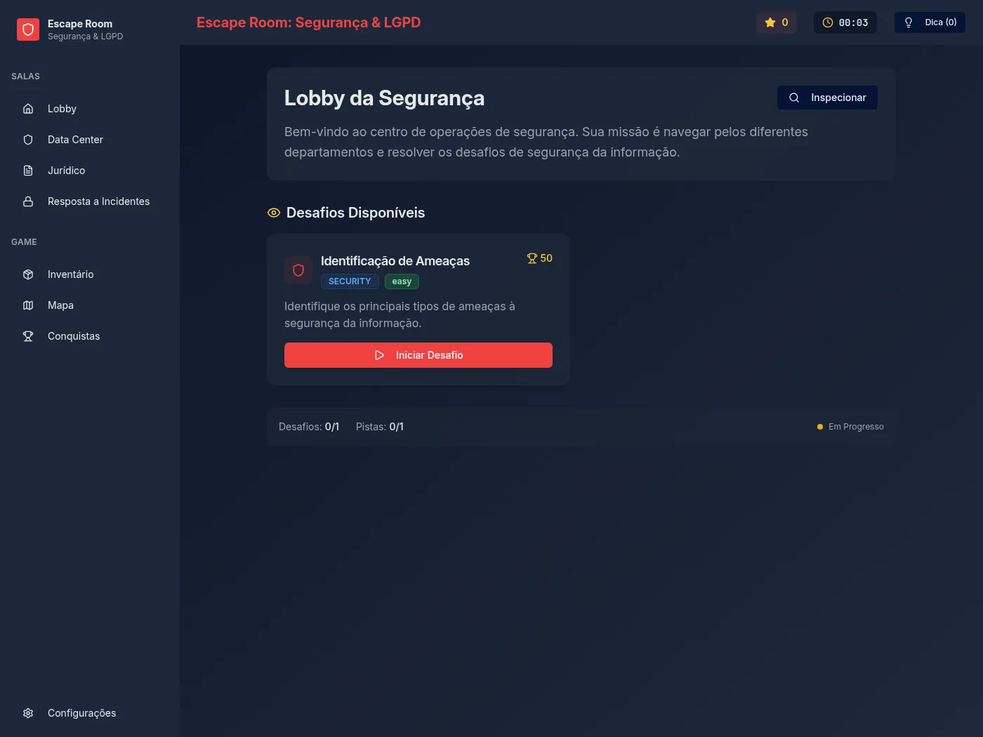 Escape Room: Segurança da Informação & LGPD