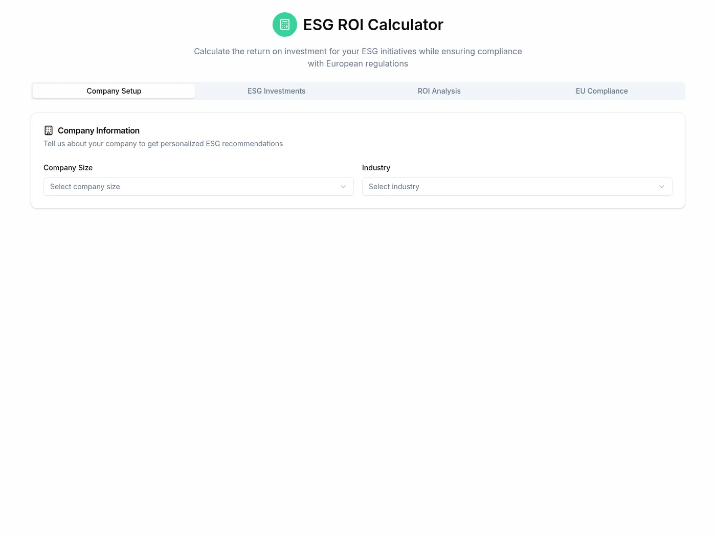 ESG ROI Calculator for SMBs