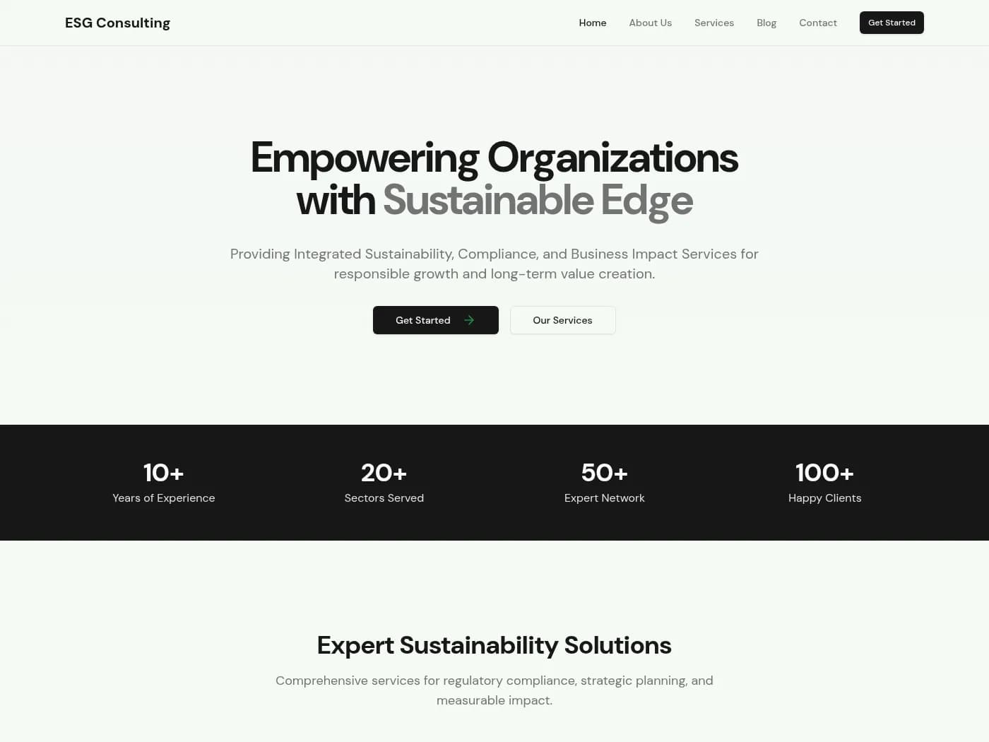 ESG & Sustainability Consulting Website