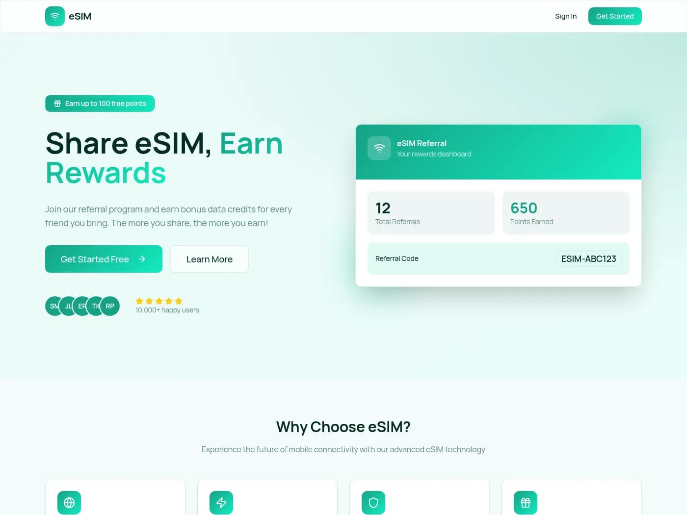 eSIM Referral Platform