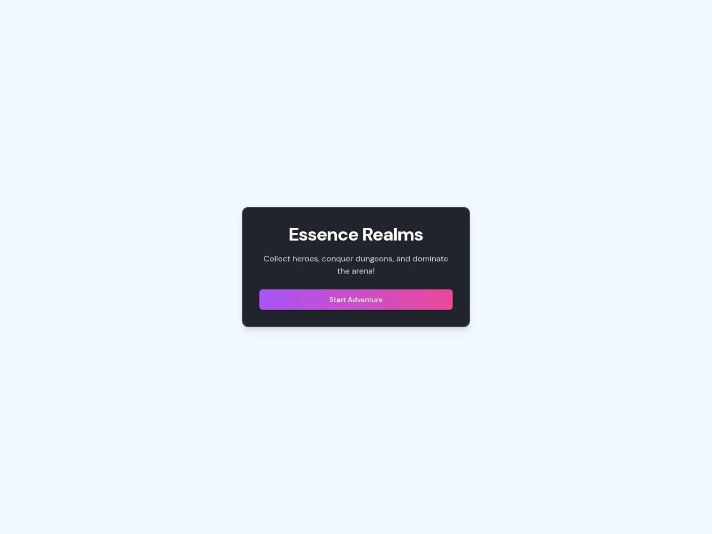 Essence Realms – Modular Browser RPG with Gacha, Co-op, and Advanced Progression