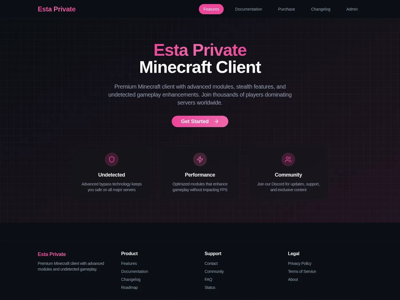 Esta Private – Next-gen Minecraft Client Tools Hub with Discord Verification and PayPal Purchase