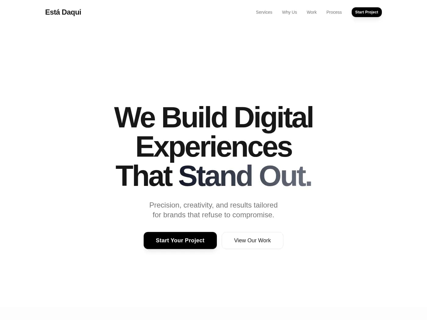 Está Daqui Apple-Inspired Digital Agency Website