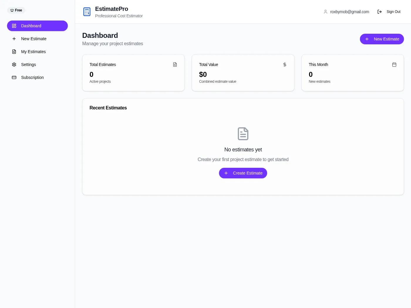 EstimatePro: Advanced Project Cost Estimator for Paid Subscribers