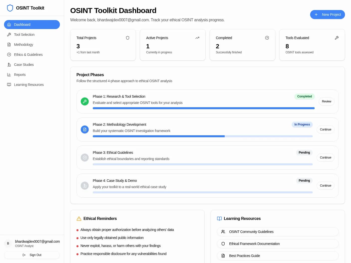 Ethical OSINT Toolkit for Digital Footprint Analysis