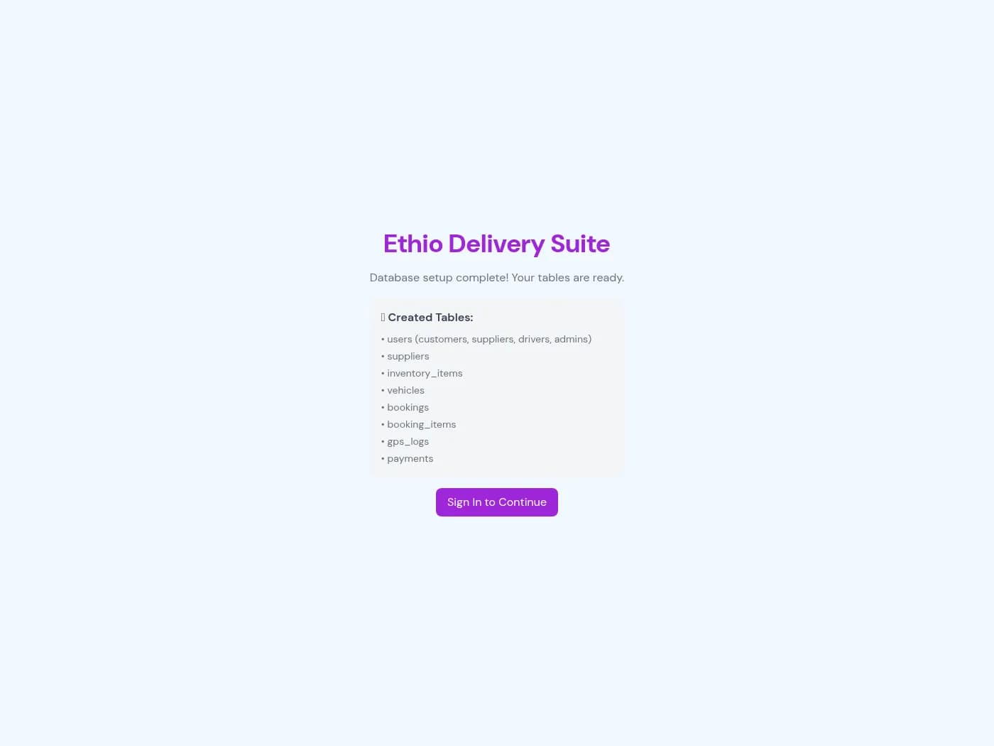 Ethio Delivery Suite