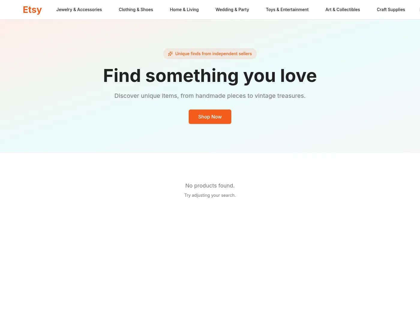 Etsy Shop Clone