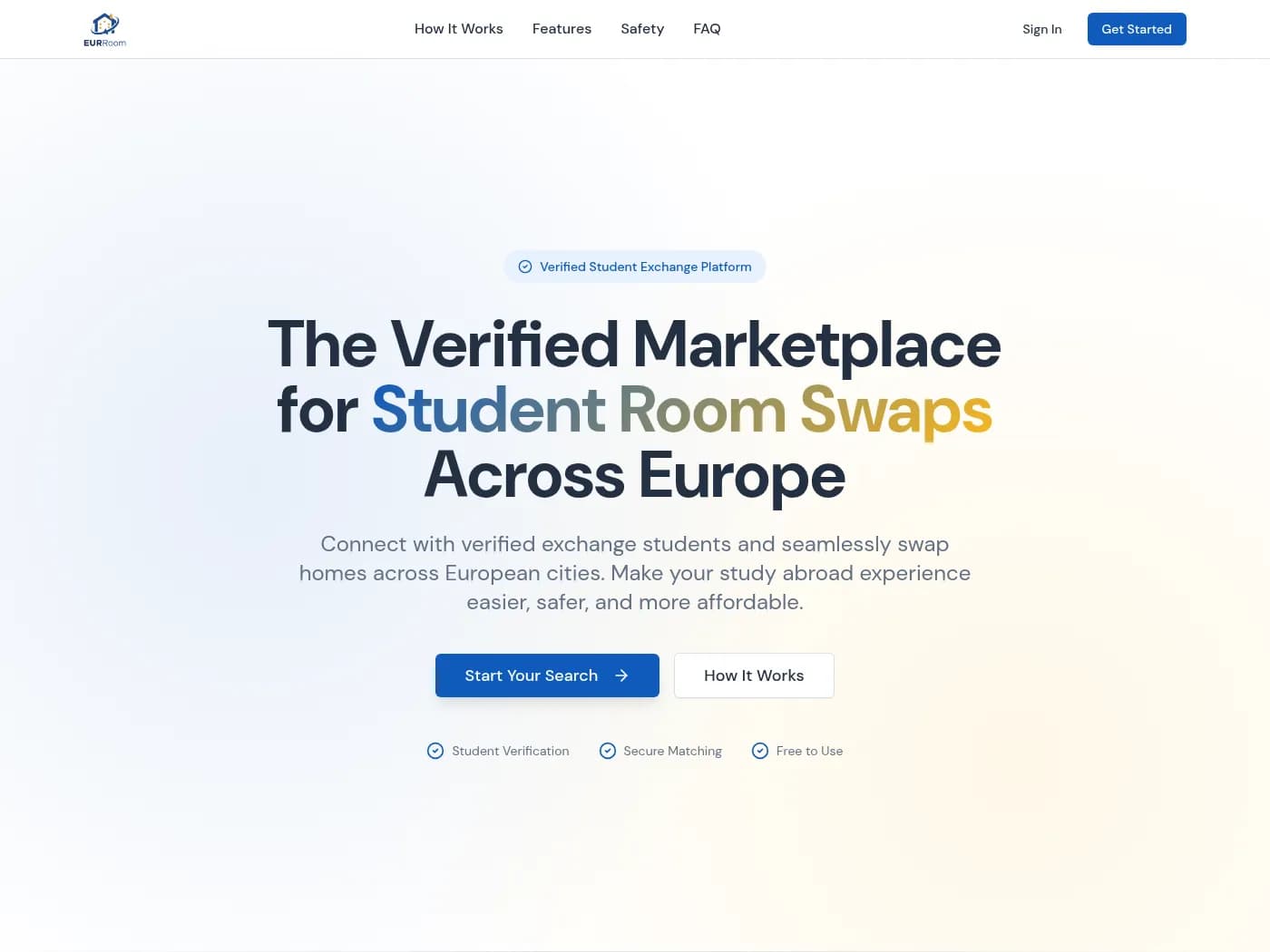 EUROom: The Verified Student Room Swap Marketplace Across Europe