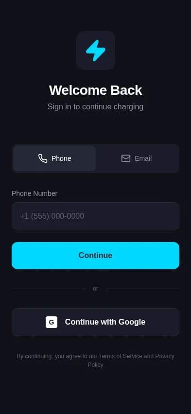 Futuristic EV Charging Mobile App UI Inspired by District