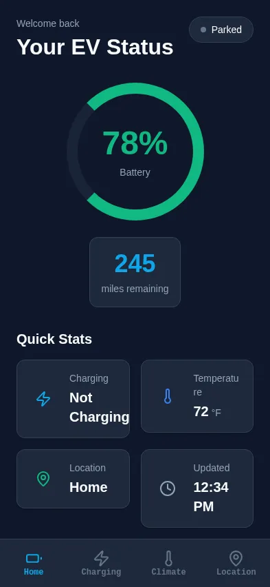 EV Companion: Smart Electric Car Mobile App