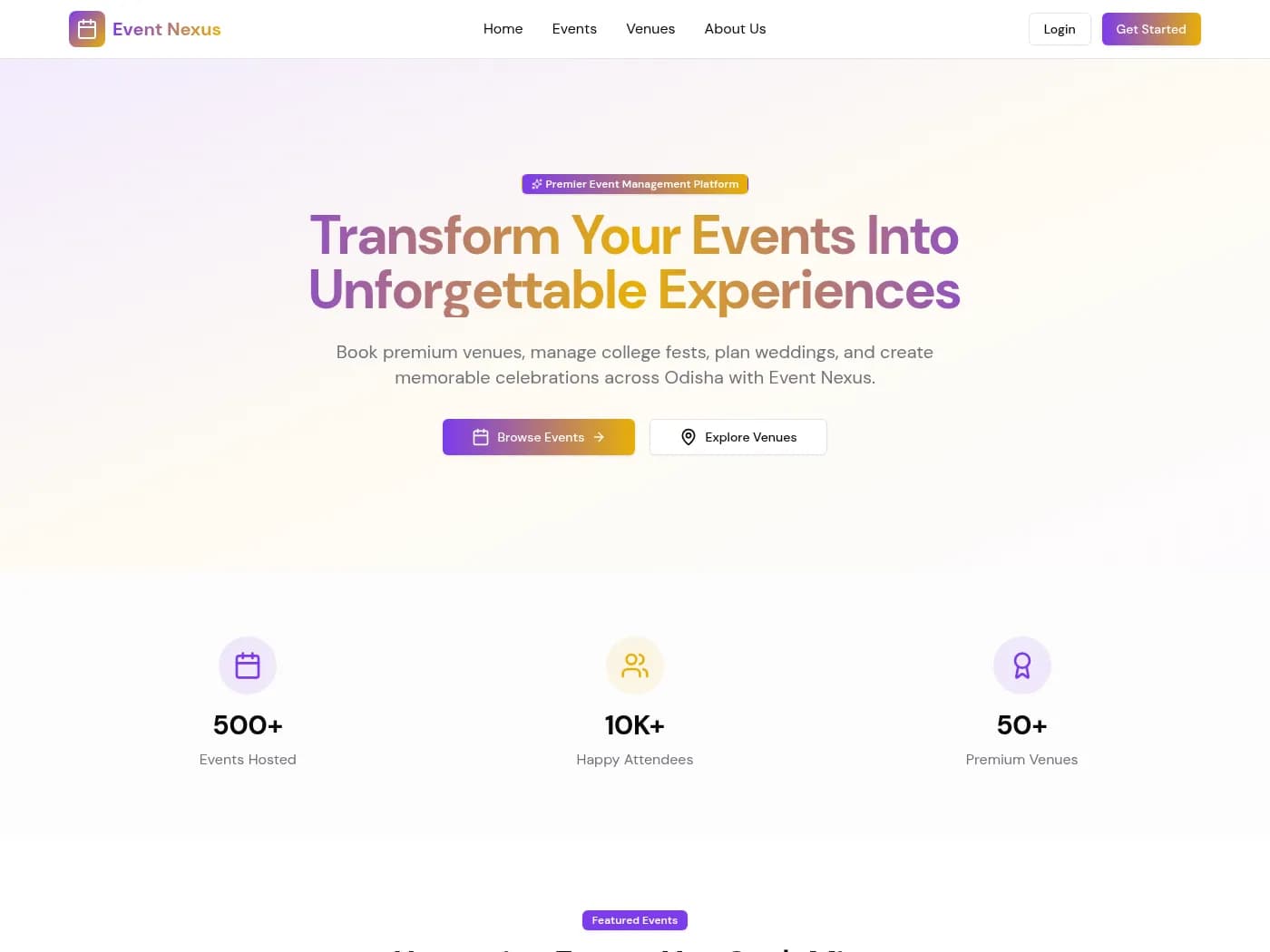 Event Nexus: Dynamic Event Management Platform for Campus and Beyond