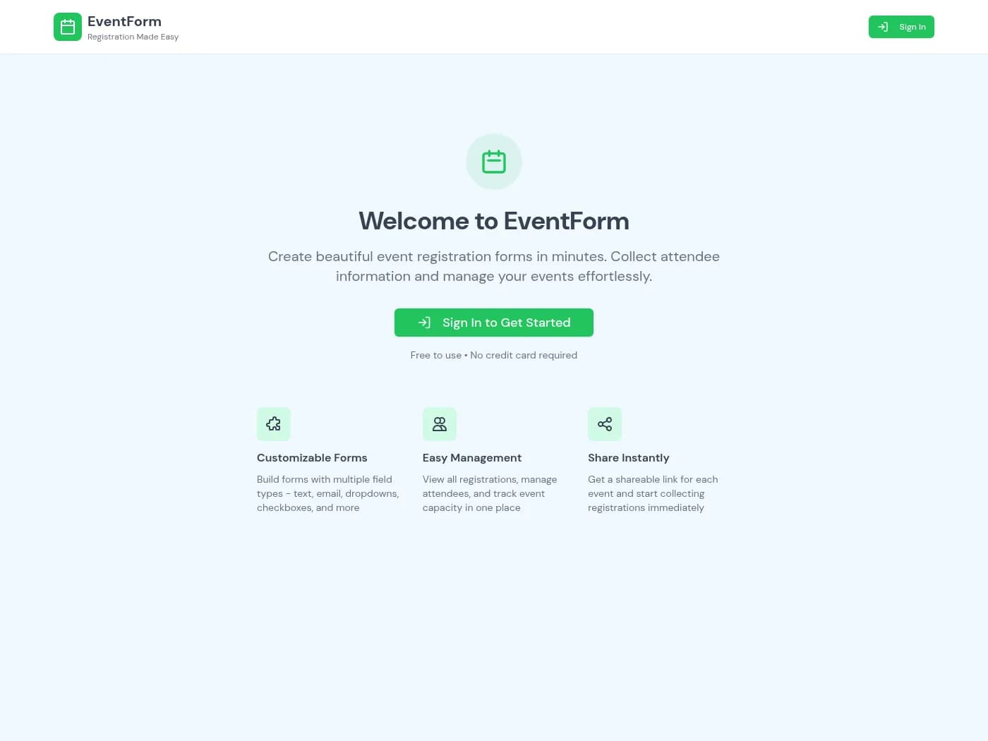 Event Registration Form Builder