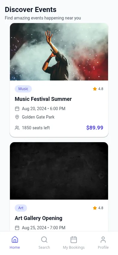 EventEase: Modern Event Management Mobile App