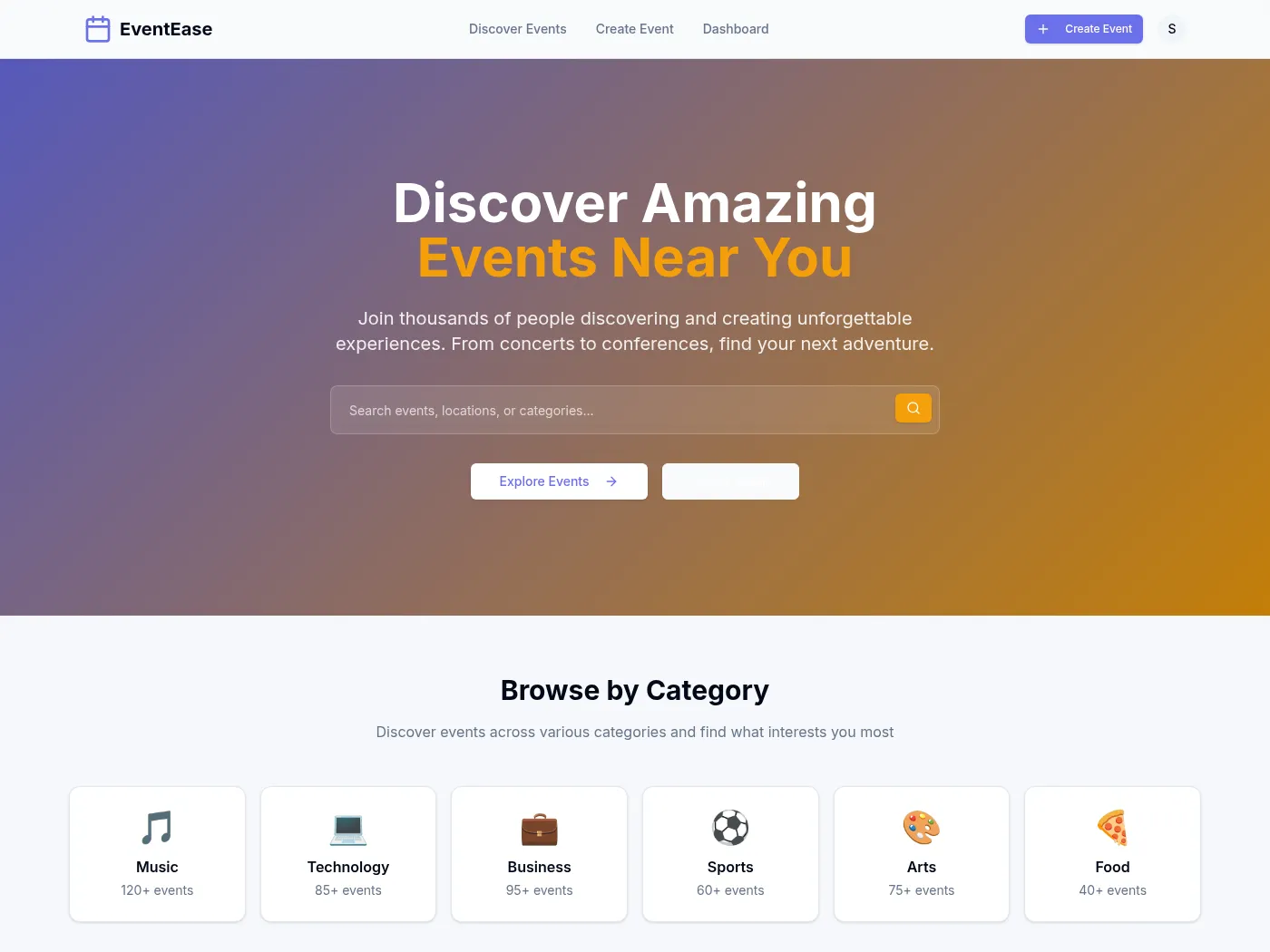 EventEase: Streamlined Event Organization & Viewing Platform