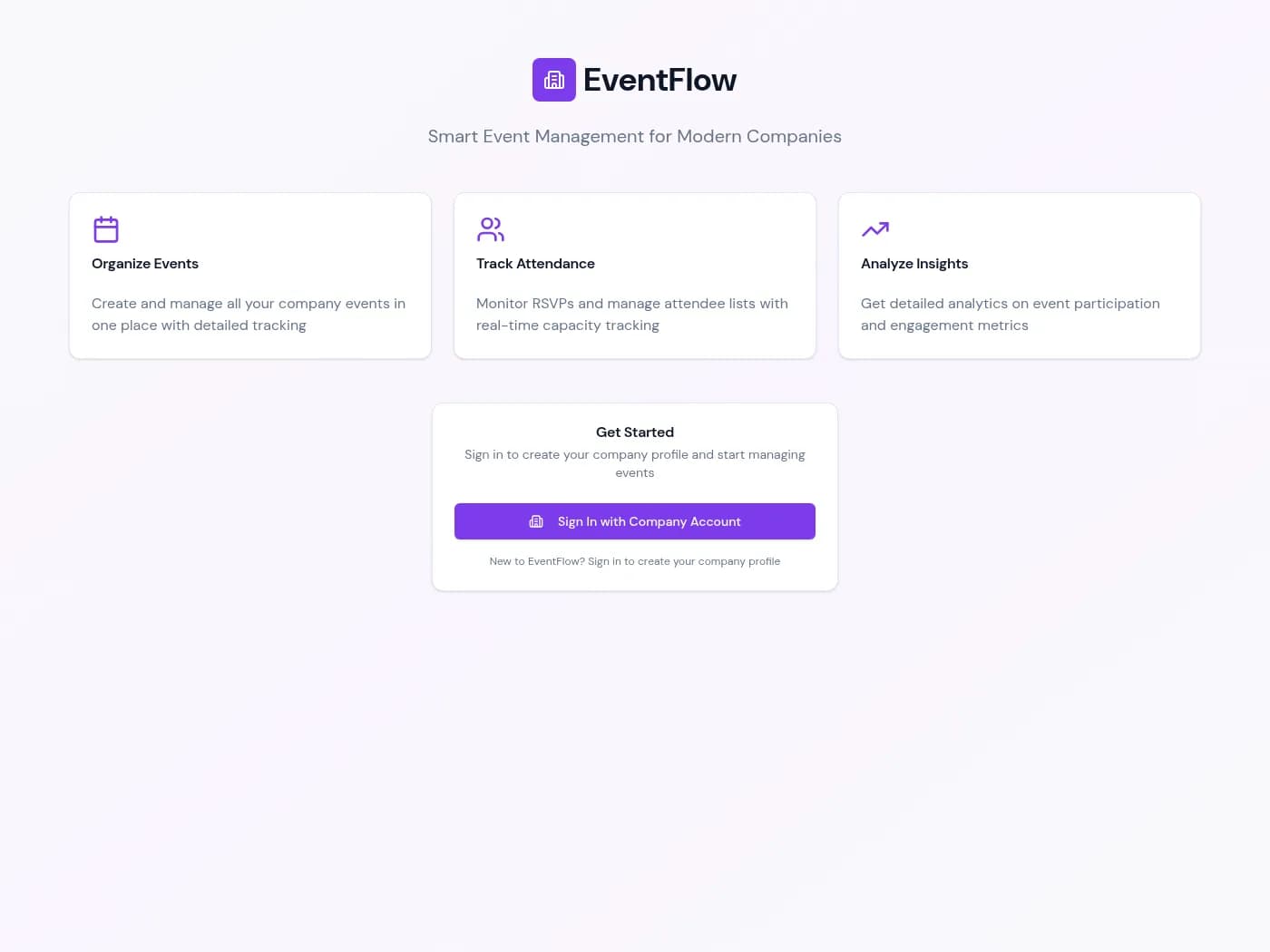 EventFlow: Smart Event Management SaaS for Companies