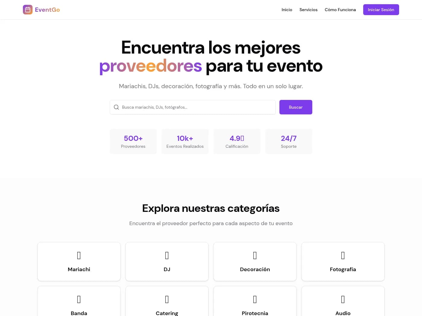 EventGo: Plataforma Inteligente para Gestión de Eventos