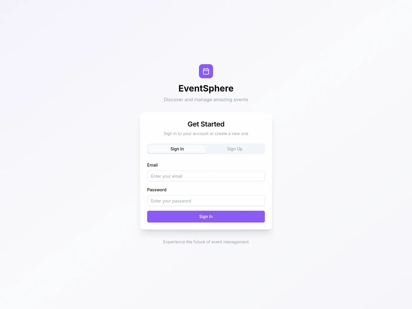 EventSphere Frontend - Modern Event Management UI