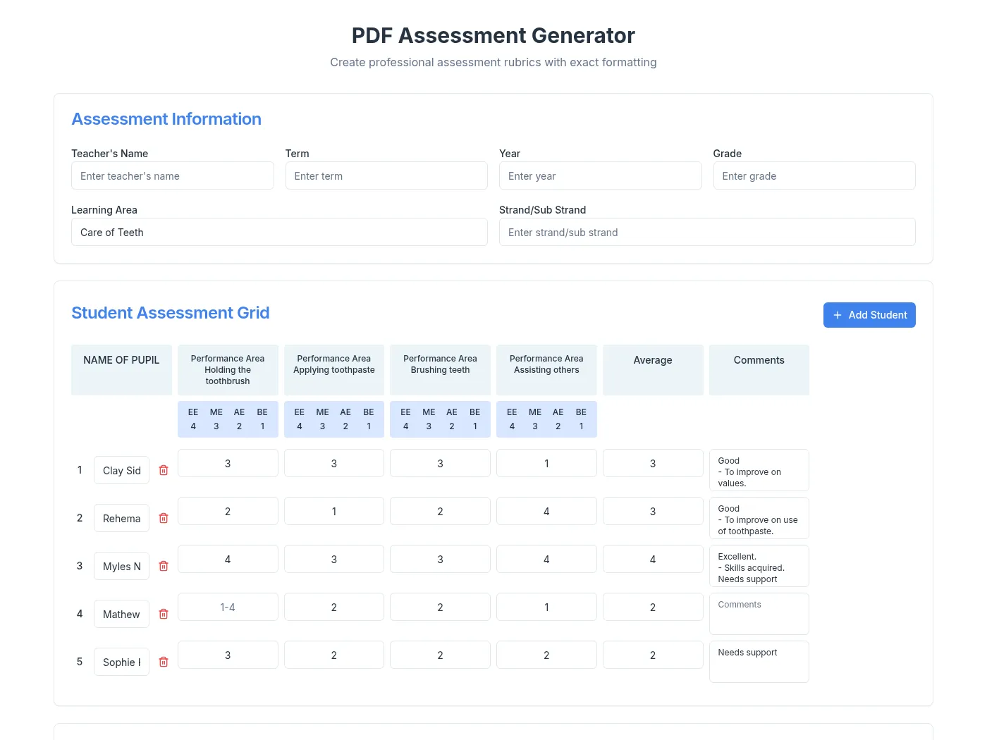 Exact PDF Assessment Download Tool