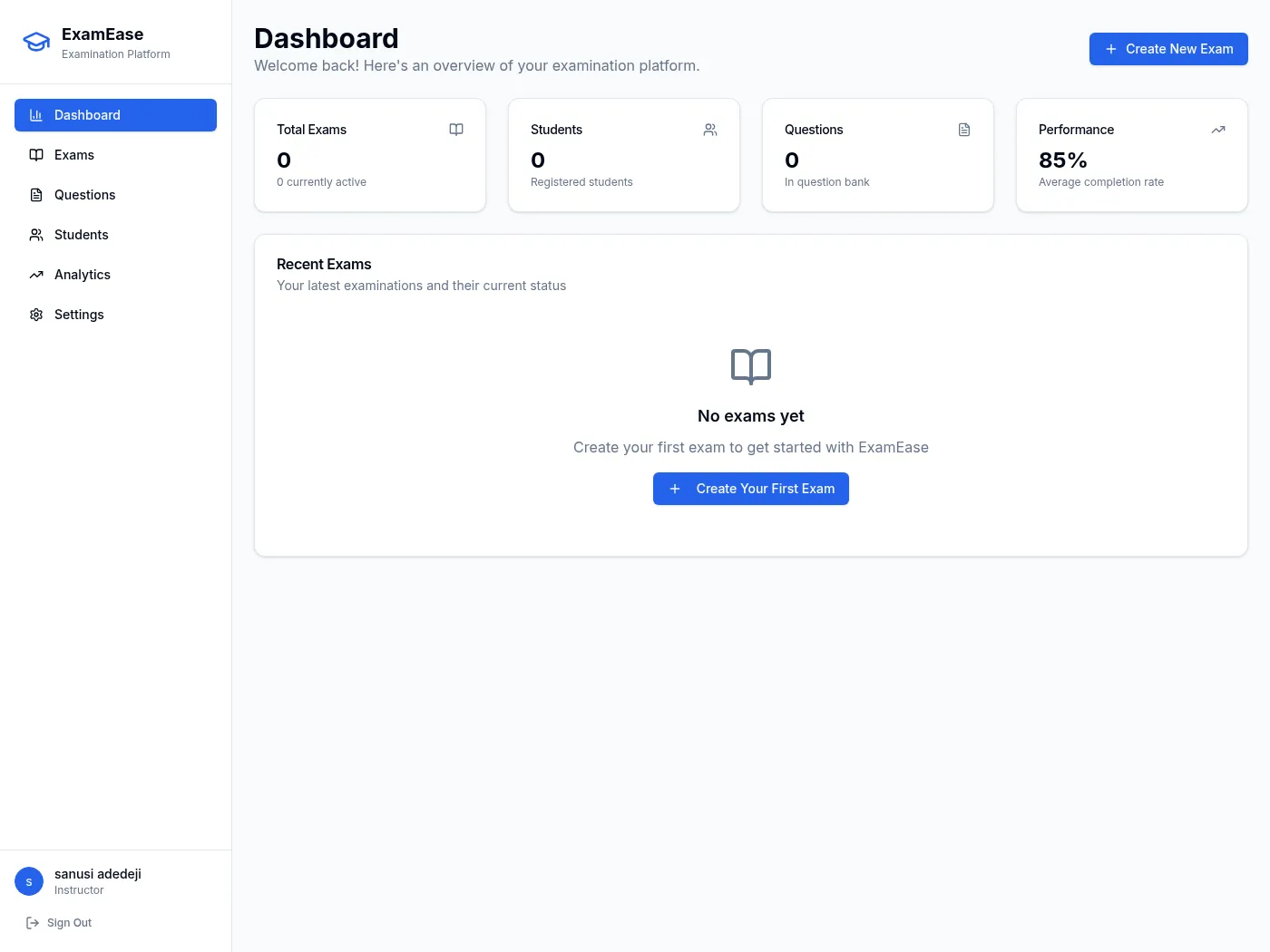 ExamEase: Online Examination Platform