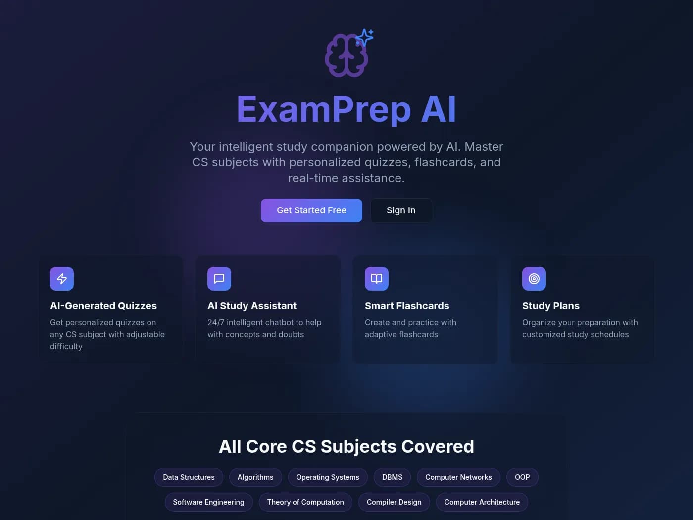 ExamPrep AI Study Platform
