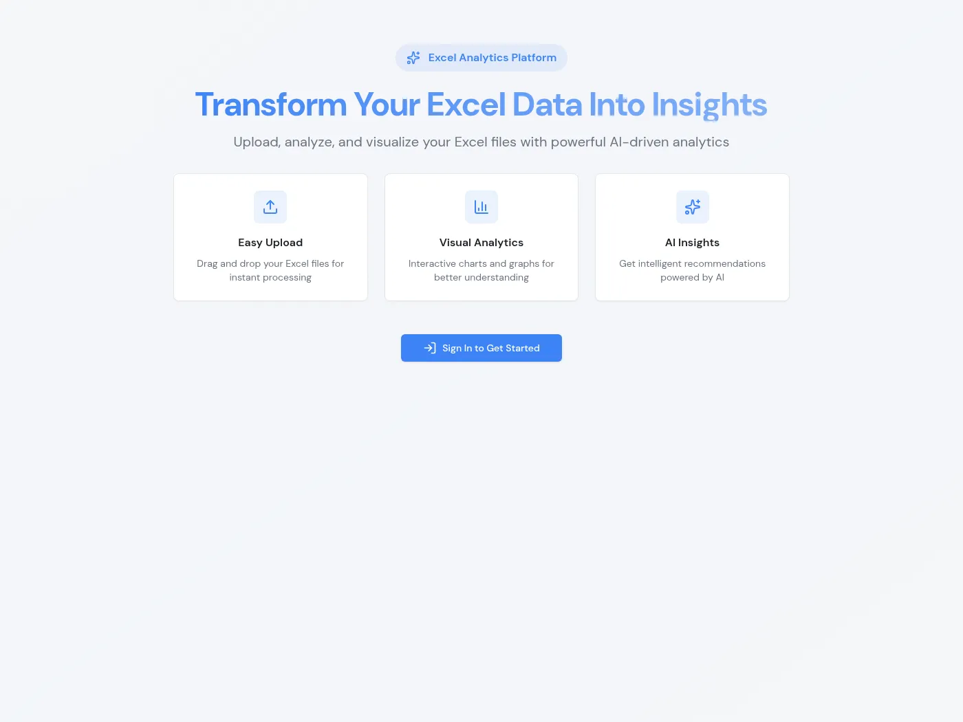 Excel Analytics Platform