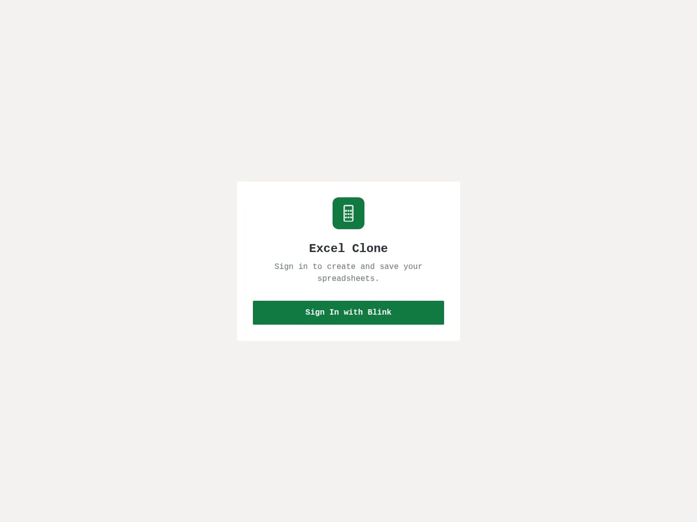 Excel Clone App