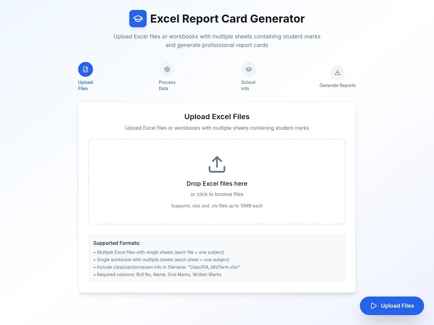 Excel-based Student Report Card Generator with Customizable Templates