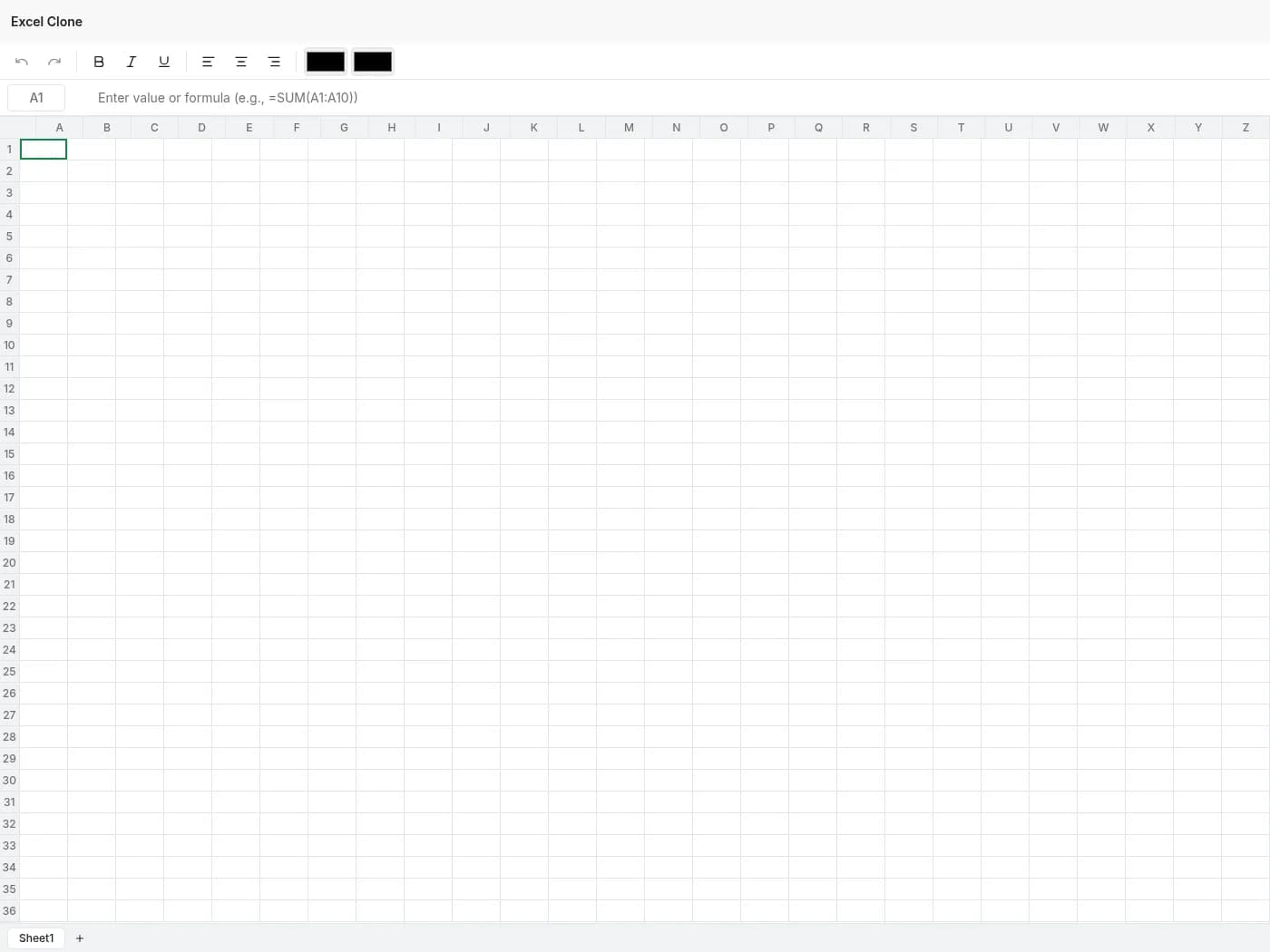 Excel Sheet Clone