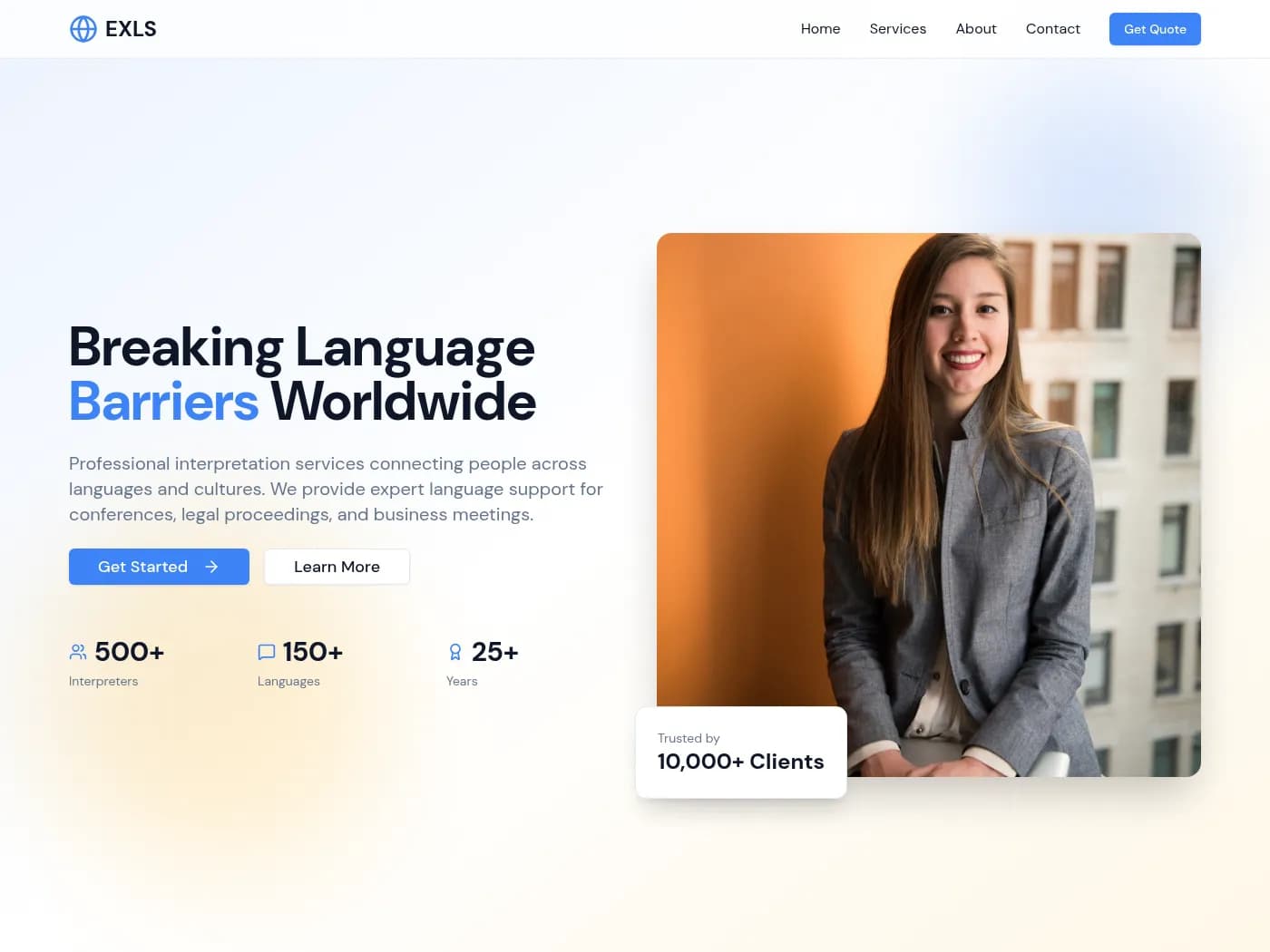 Modern Interactive Homepage Redesign for EXLS