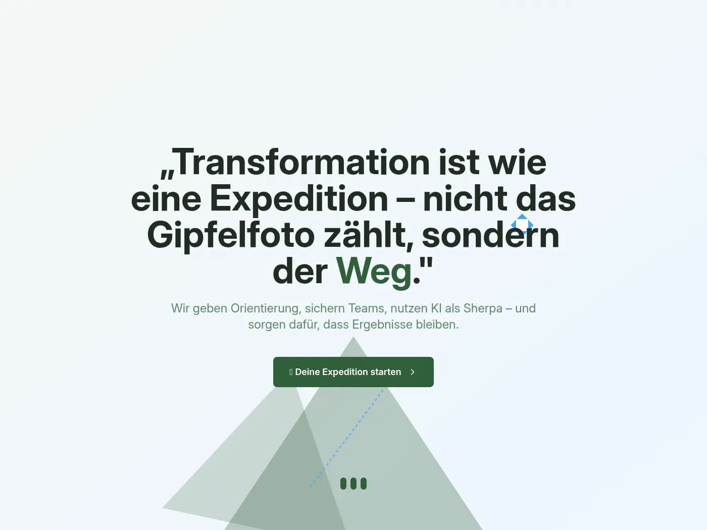 Expedition Transformation – Moderne Business-Website mit KI-Ansatz, inspirierenden Visuals & klarer Customer Journey (deutsch)