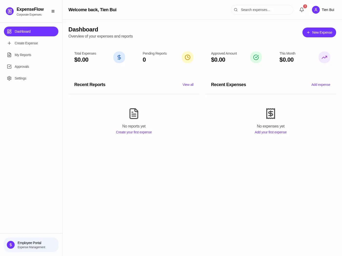 ExpenseFlow: Custom Corporate Expense Management Platform
