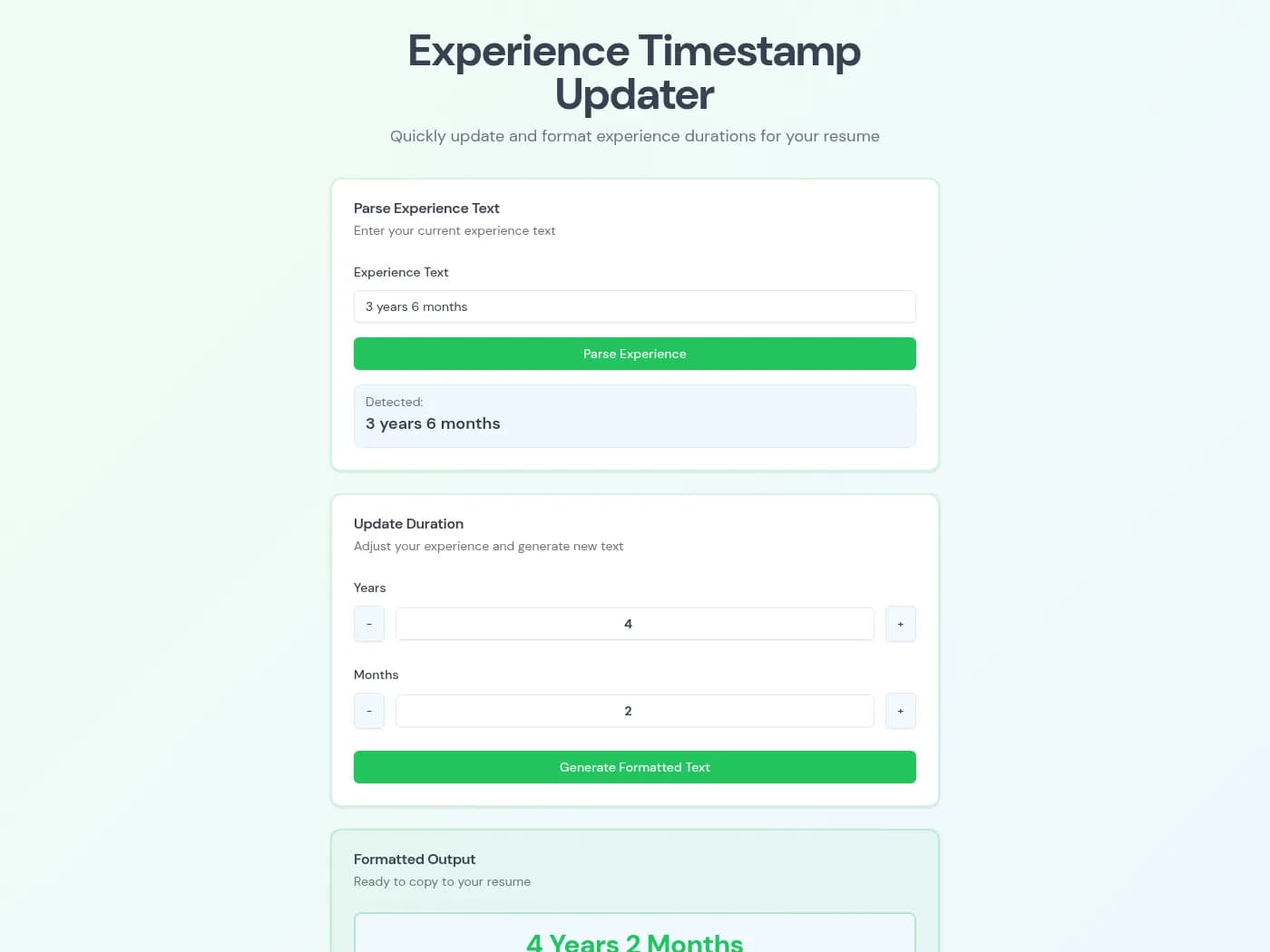 Experience Timestamp Updater
