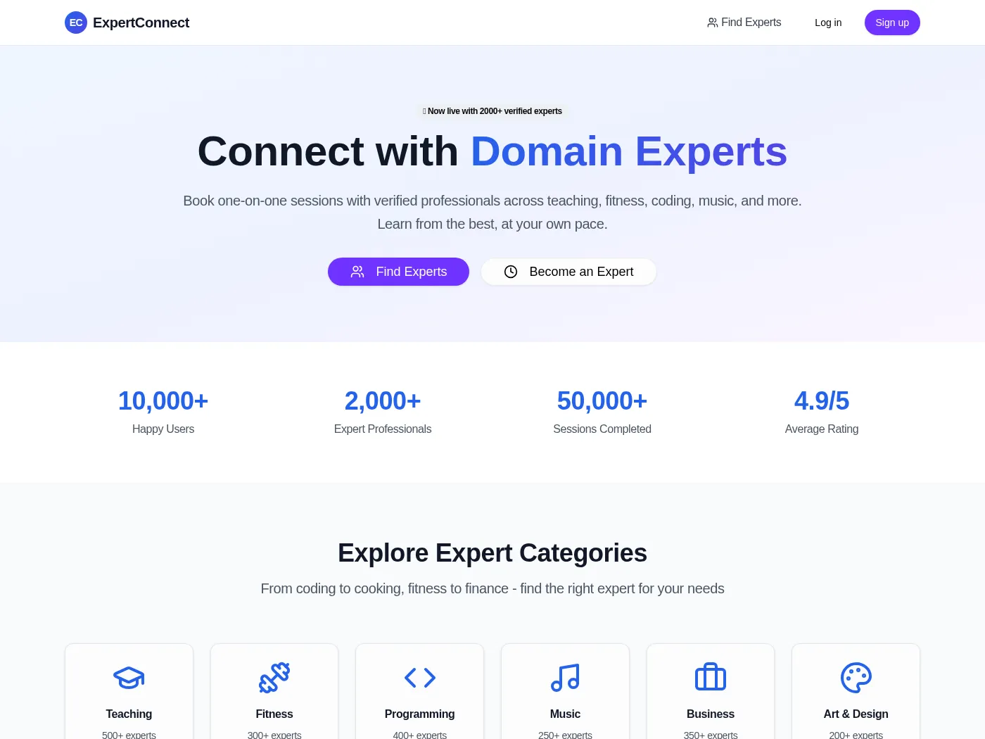 Expert Booking Platform for Real-Time Scheduling and Consultation