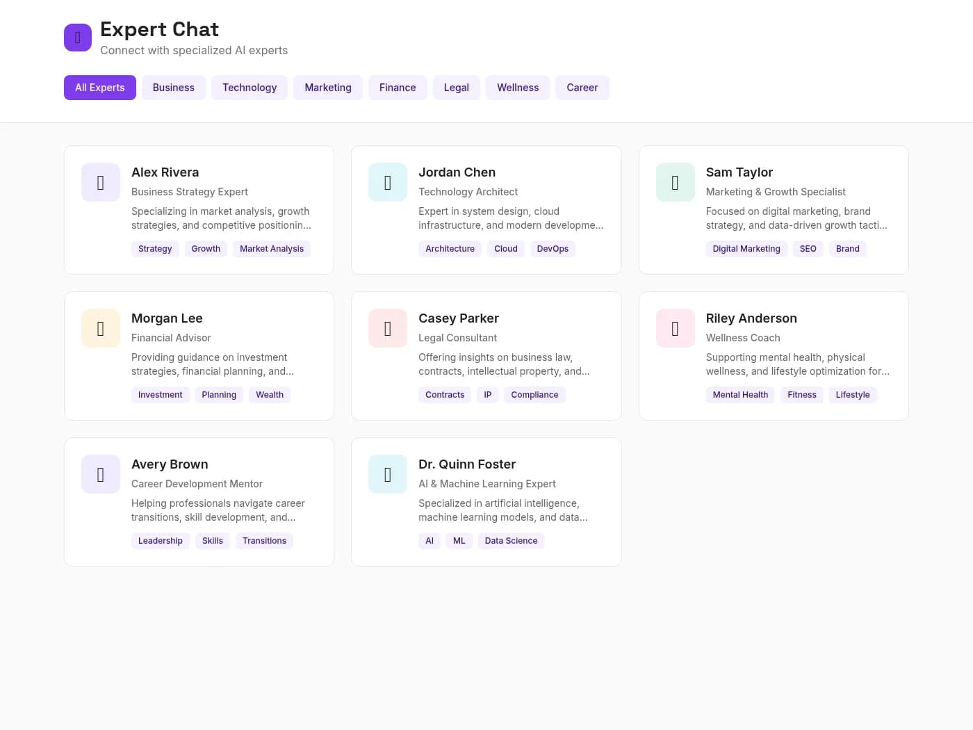 Expert Chat Platform
