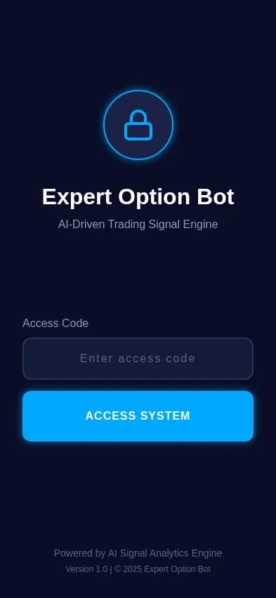 Expert Option Bot – AI-Driven Real-Time Trading Signal Mobile App