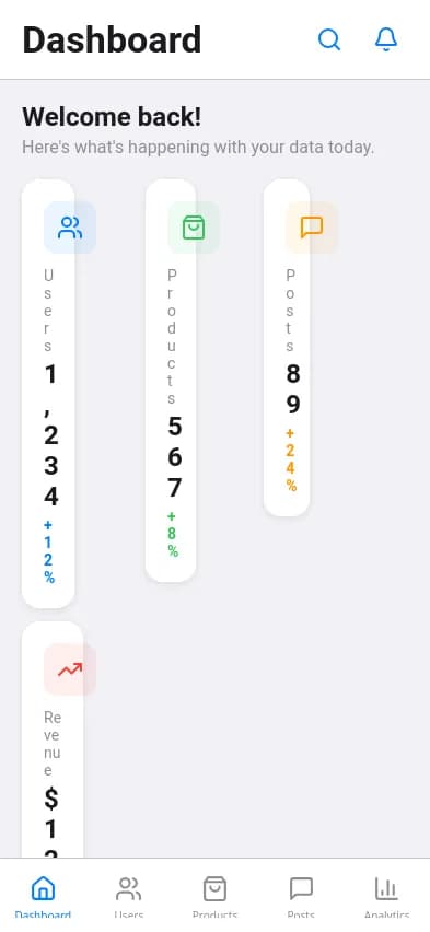 Expo React Native Mock Data App
