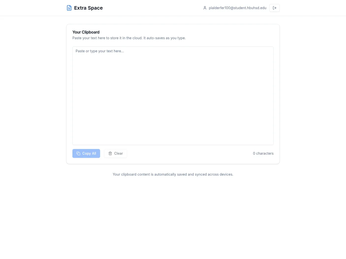 Extra Space Clipboard App