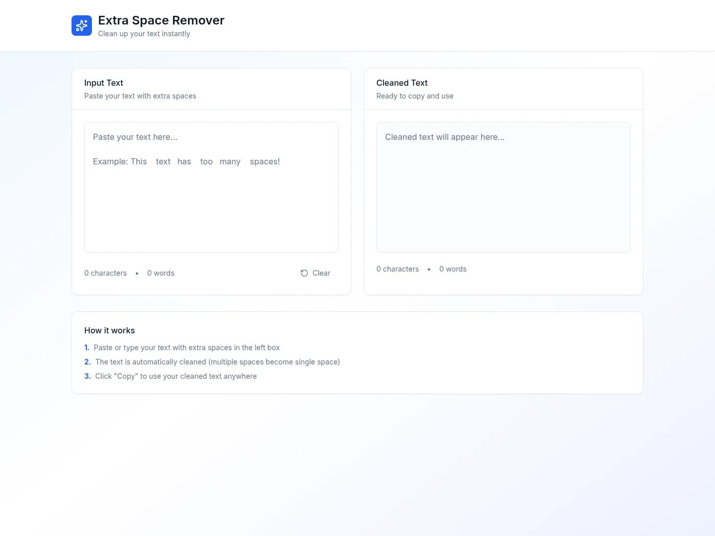 Extra Space Remover App