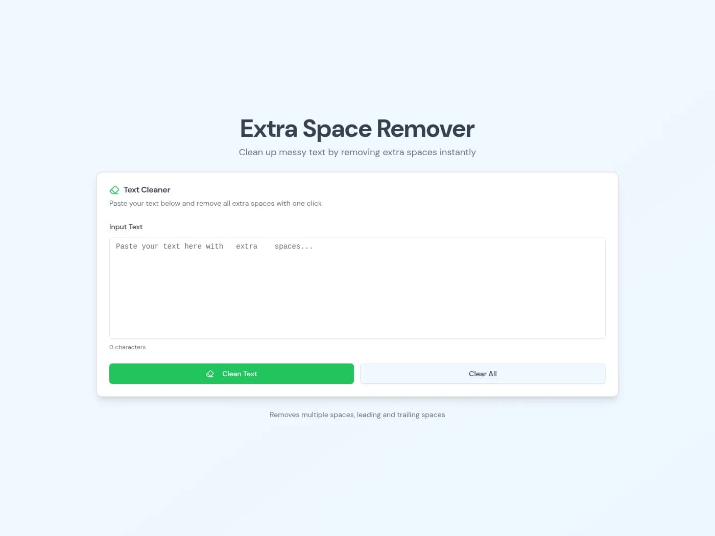 Extra Space Remover Tool