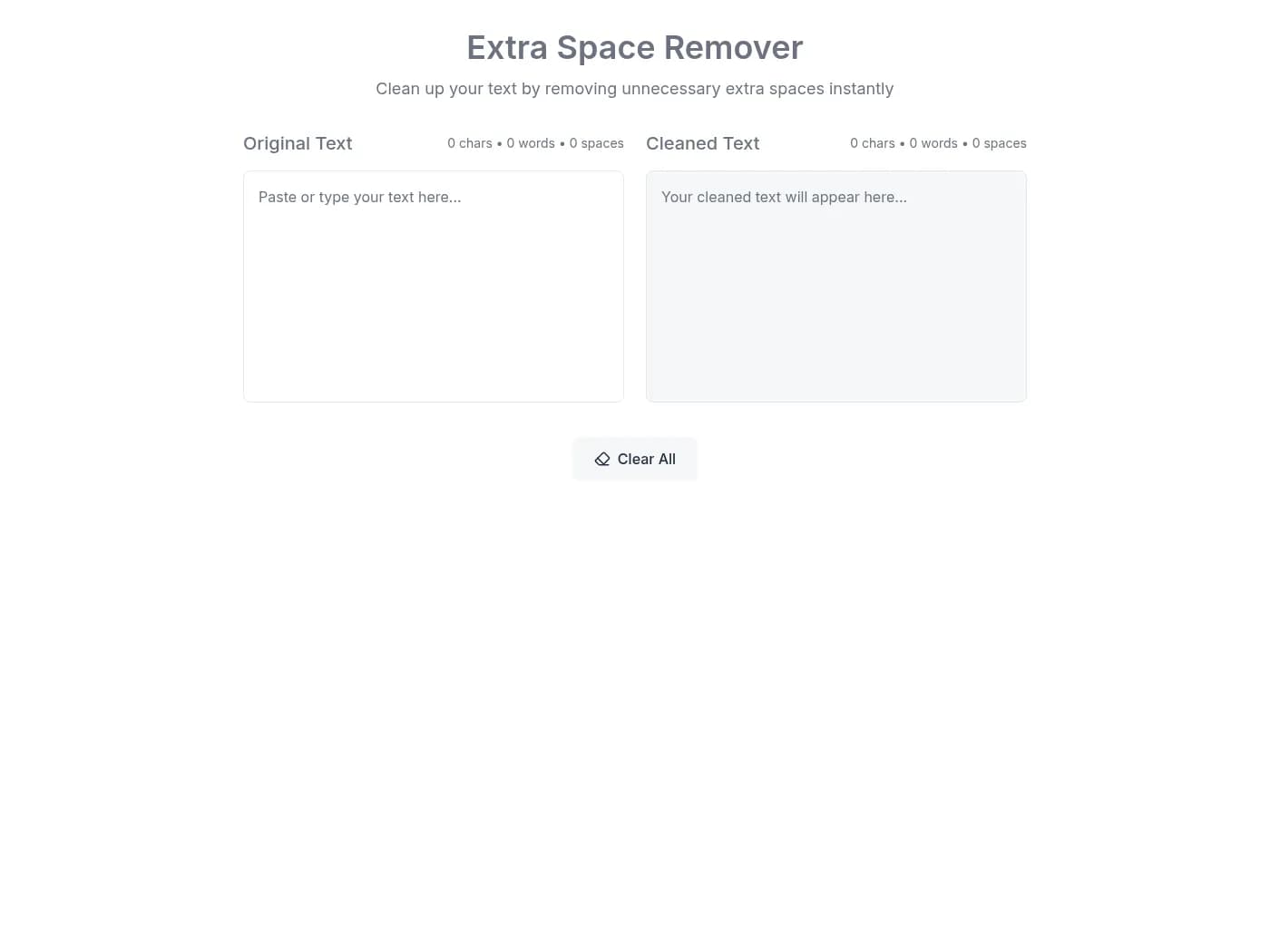 Extra Space Remover Tool