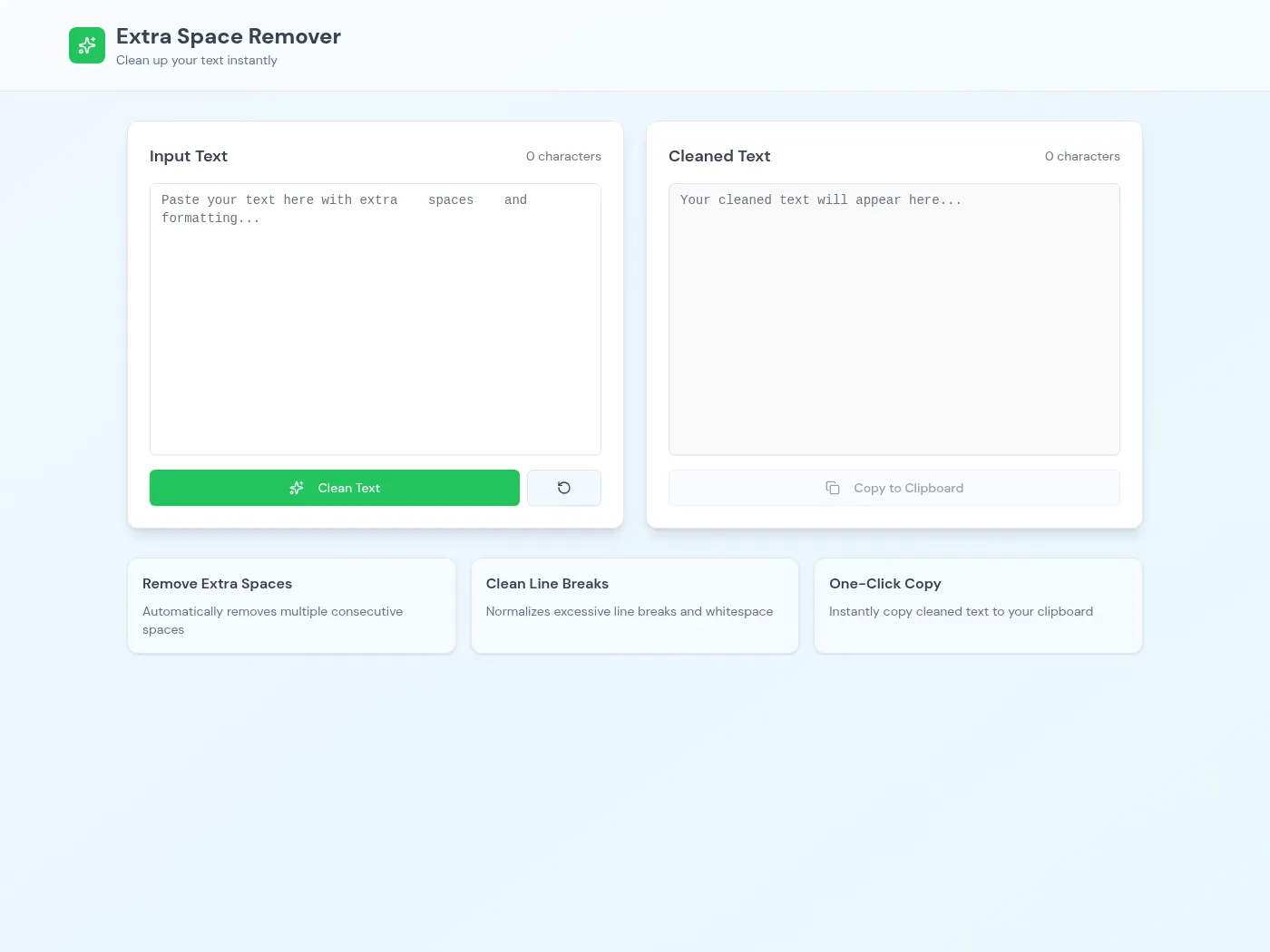 Extra Space Remover App