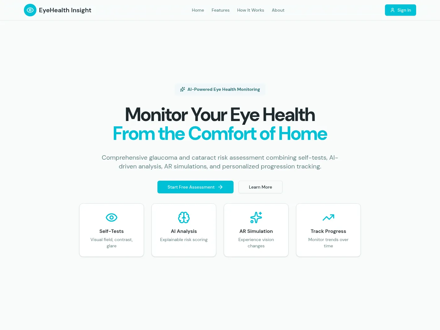 EyeHealth Insight: Home Monitoring for Glaucoma & Cataract Risk